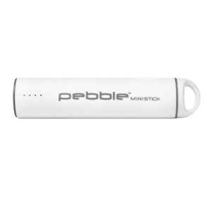 Pebble Ministick Portable Battery - White